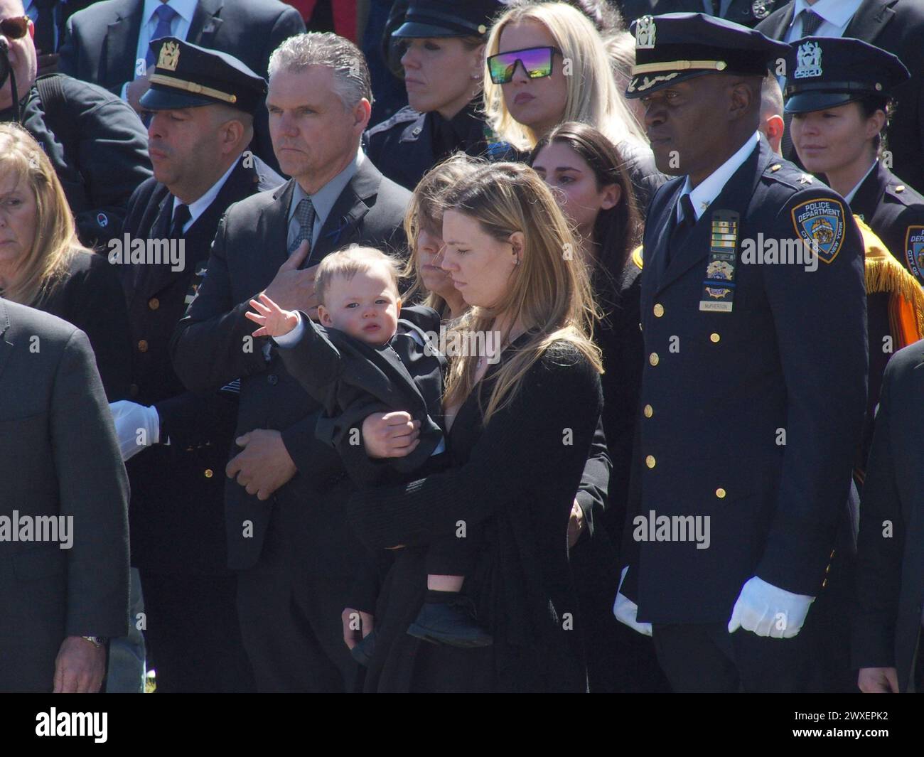 New York, New York, USA. 30th Mar, 2024. Massapequa New York, Funeral for slain New York City ...