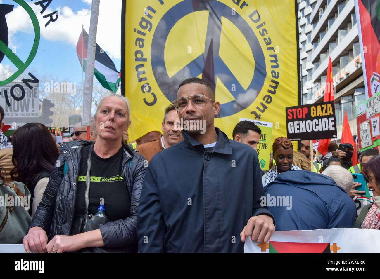 London, UK. 30th March 2024. NEU General Secretary Daniel Kebede takes ...