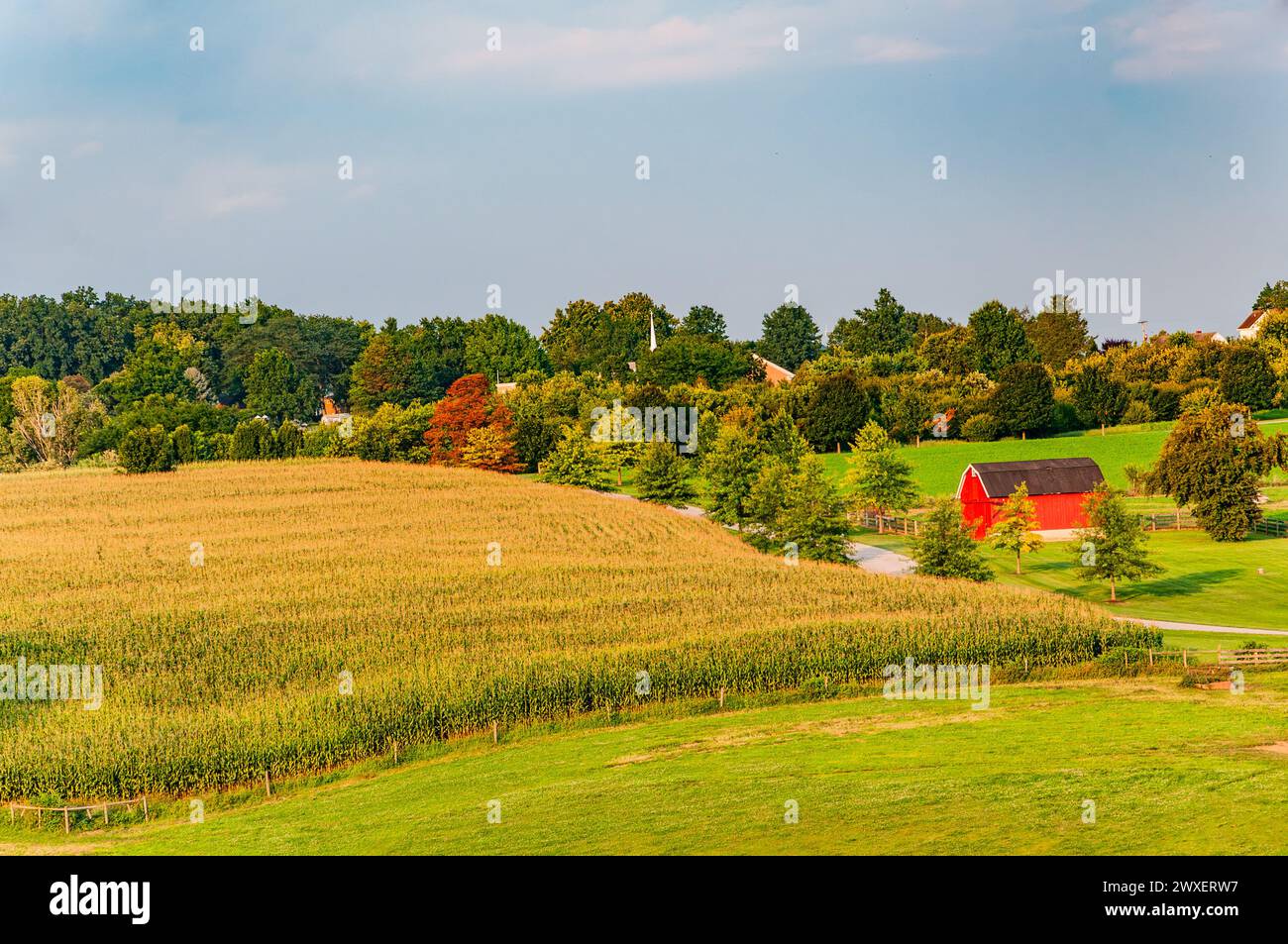 Visiting a Pennsylvania Farm on an August Afternoon USA Stock Photo - Alamy