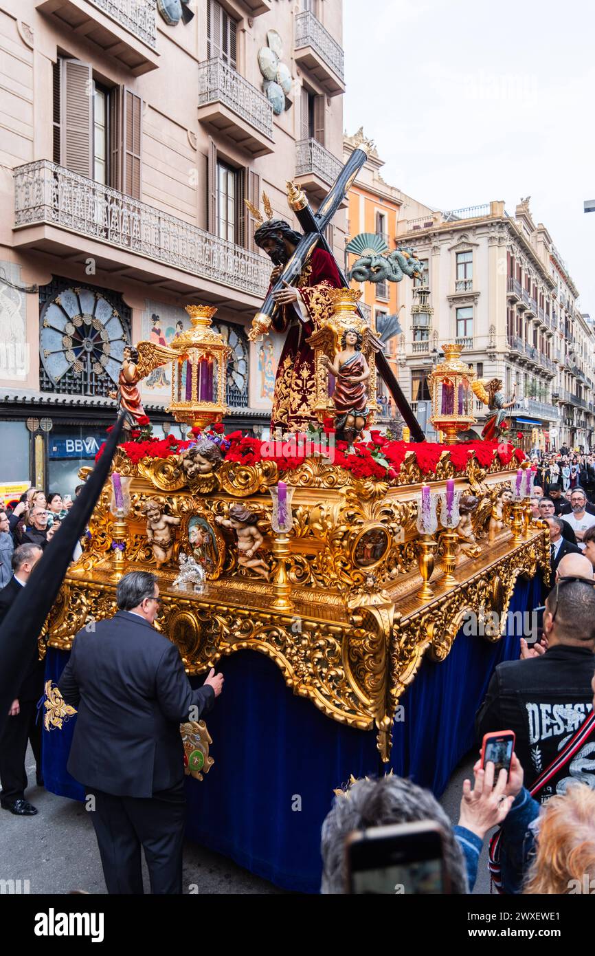 Karfreitagsprozession in Barcelona, Spanien Barcelona Katalonien ...
