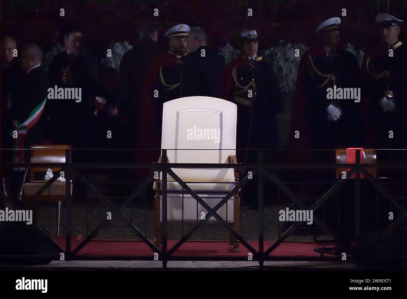 Rome. 29th Mar, 2024. Via Crucis (Way of the Cross) torchlight ...