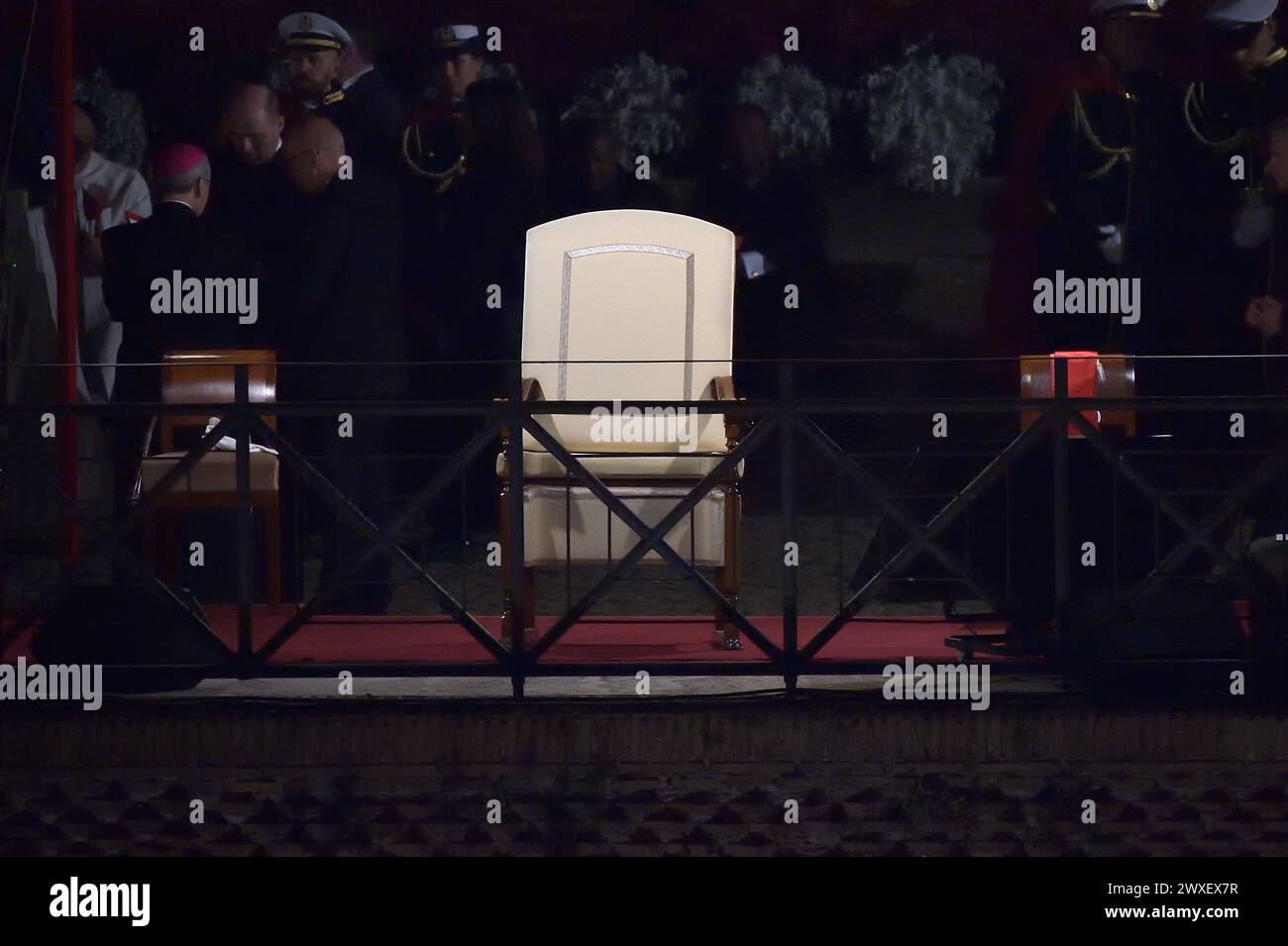 Rome. 29th Mar, 2024. Via Crucis (Way of the Cross) torchlight ...