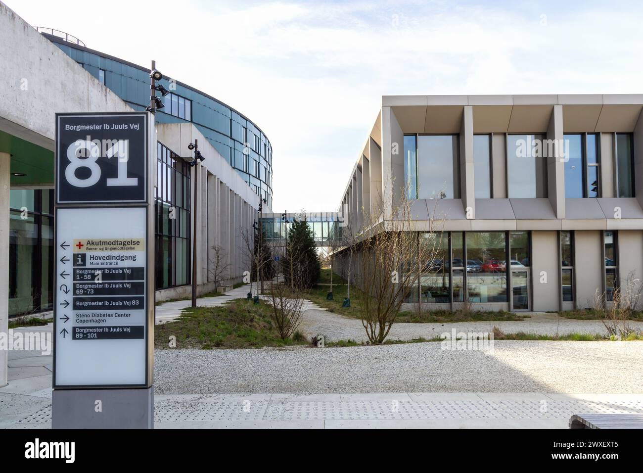 Modern hospital building in Herlev, Denmark. Healthcare concept Stock ...