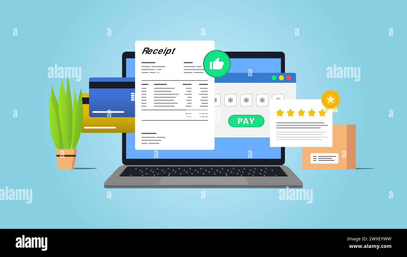 E receipt Stock Vector Images - Alamy