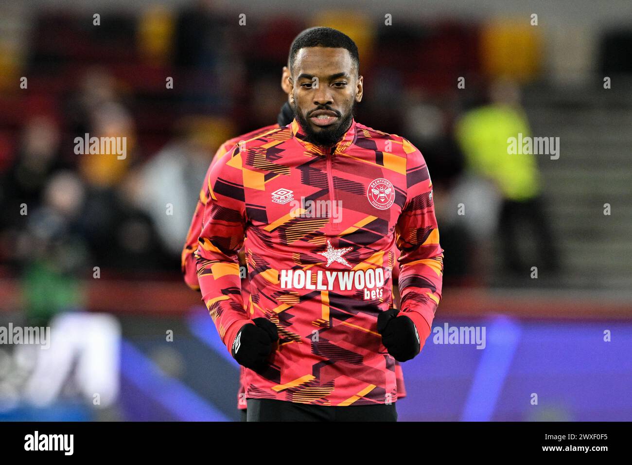 Ivan Toney of Brentford in the pregame warmup session during the ...