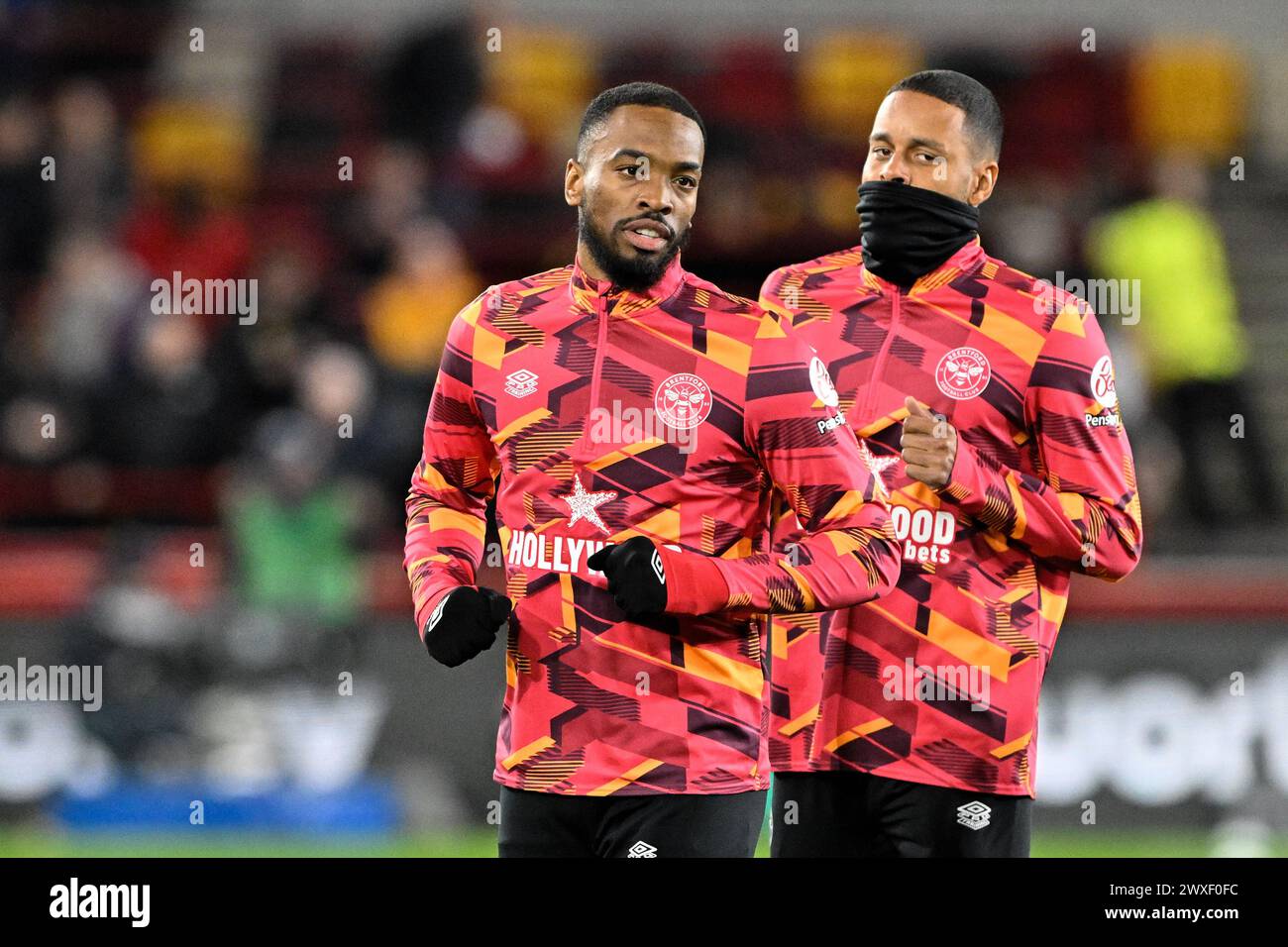 Ivan Toney of Brentford in the pregame warmup session during the ...