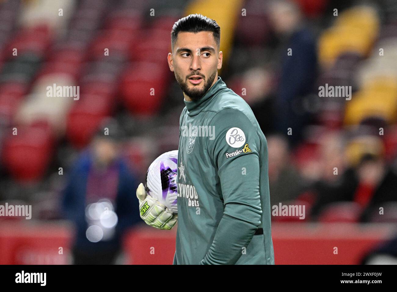 London, UK. 30th Mar, 2024. Thomas Strakosha of Brentford in the ...