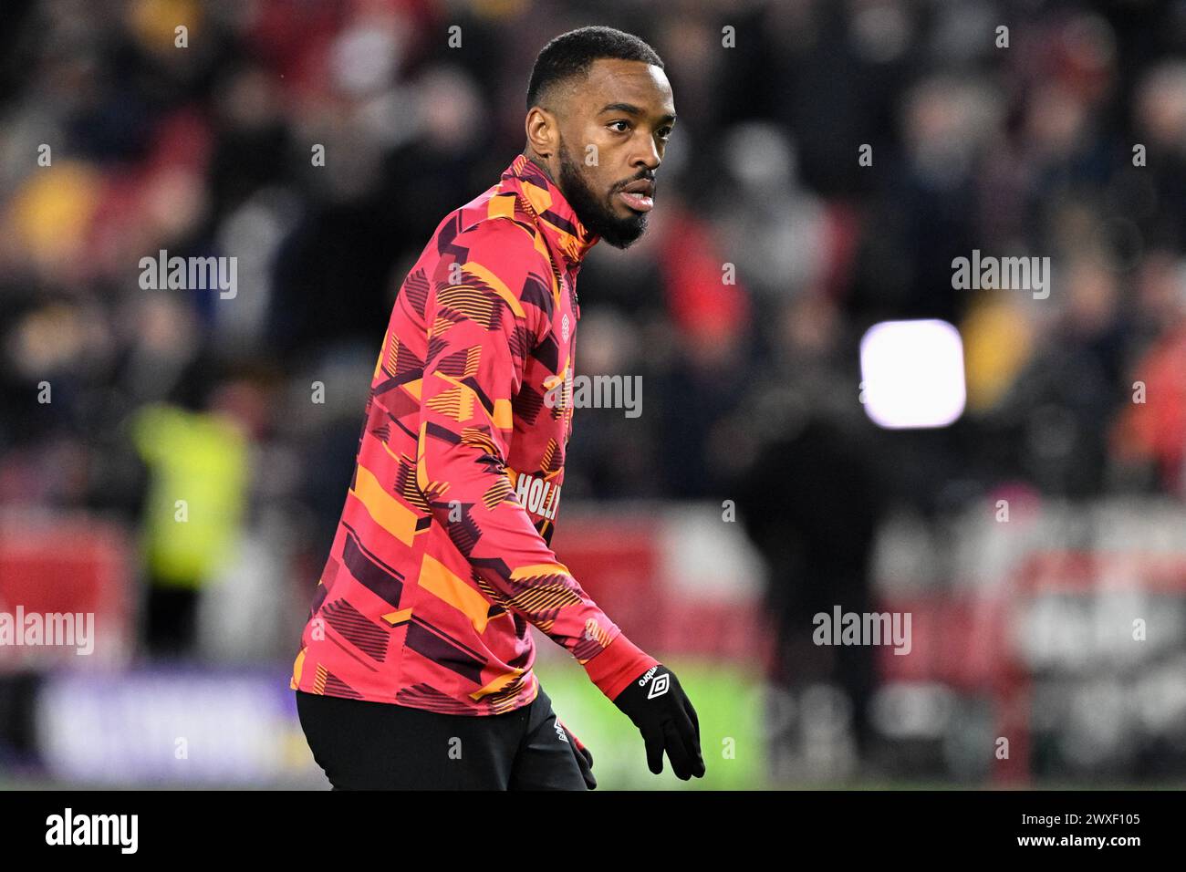 Ivan Toney of Brentford in the pregame warmup session during the ...