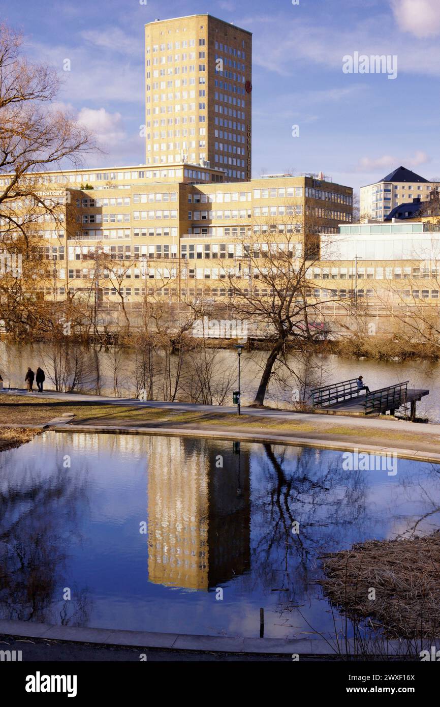 Cityscape of Stockholm, Sweden with the Bonnier Building ...