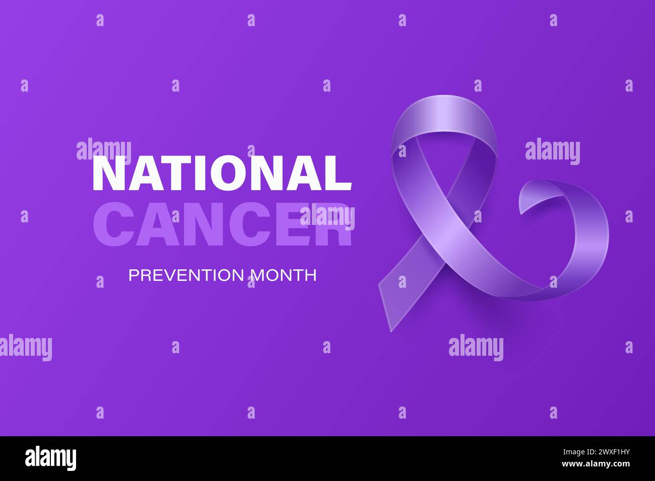 National Cancer Prevention Month, February. Banner, Card, Placard with ...