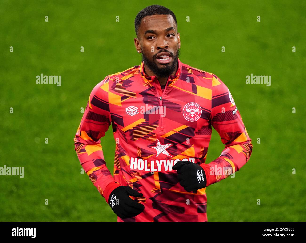 Brentford's Ivan Toney warming up ahead of the Premier League match at ...