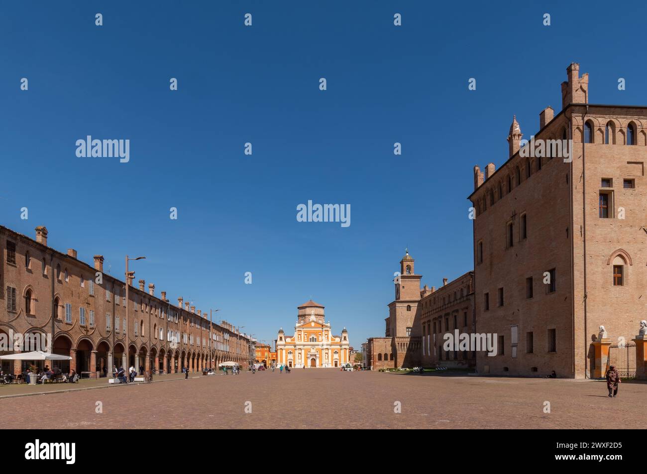 Carpi, Italy (25th March 2024) - The wide square of Piazza dei Martiri ...