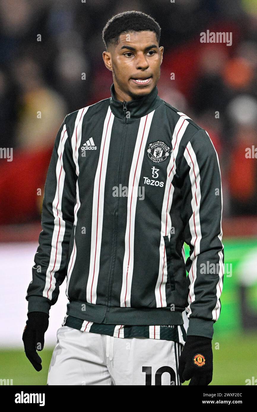 Marcus Rashford of Manchester United during the Premier League match Brentford vs Manchester ...