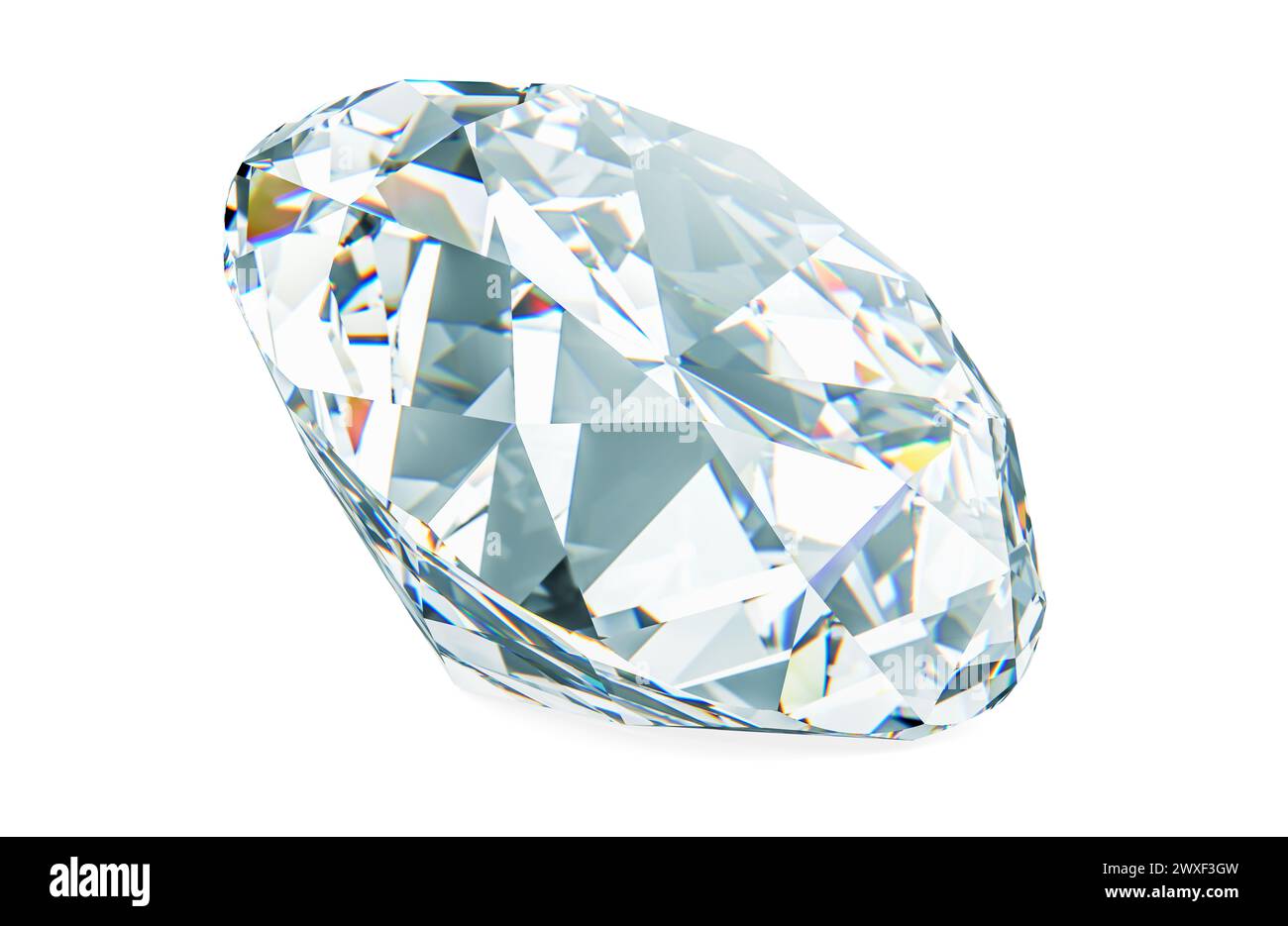 Diamond, 3D rendering isolated on white background Stock Photo - Alamy