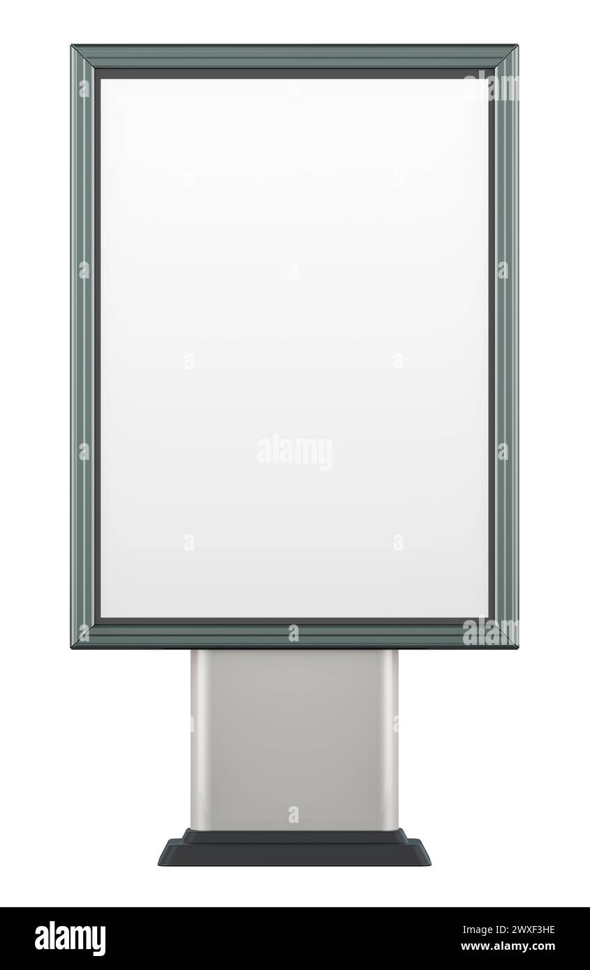 Outdoor light box, billboard advertising. 3D rendering isolated on ...