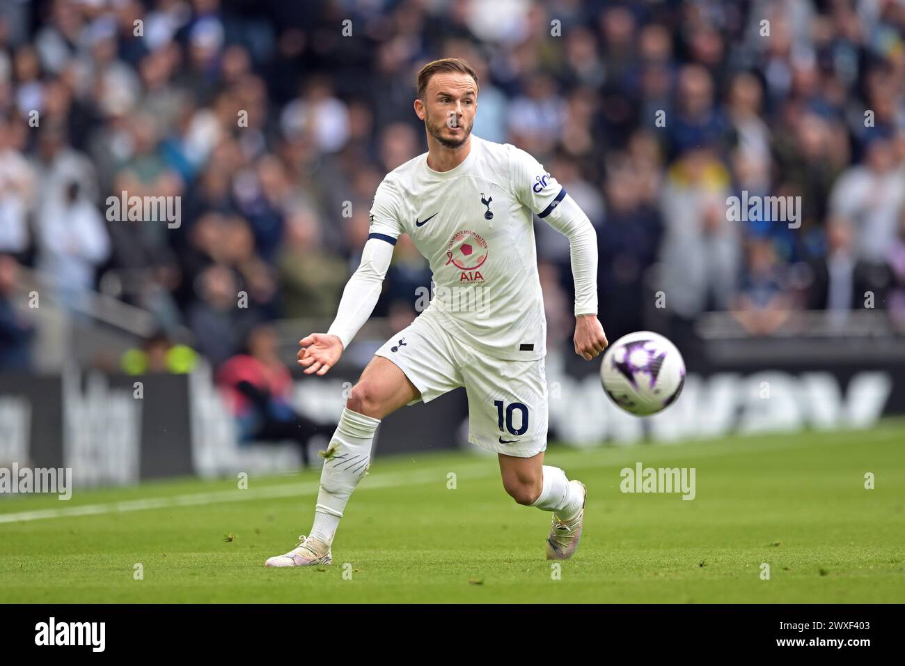 London, UK. 30th Mar, 2024. James Maddison of Tottenham Hotspur during ...