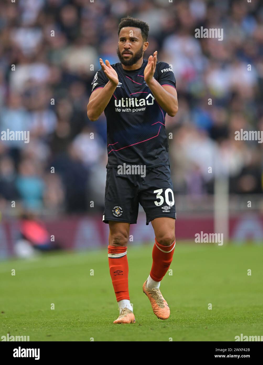 London, UK. 30th Mar, 2024. Andros Townsend of Luton Town during the ...