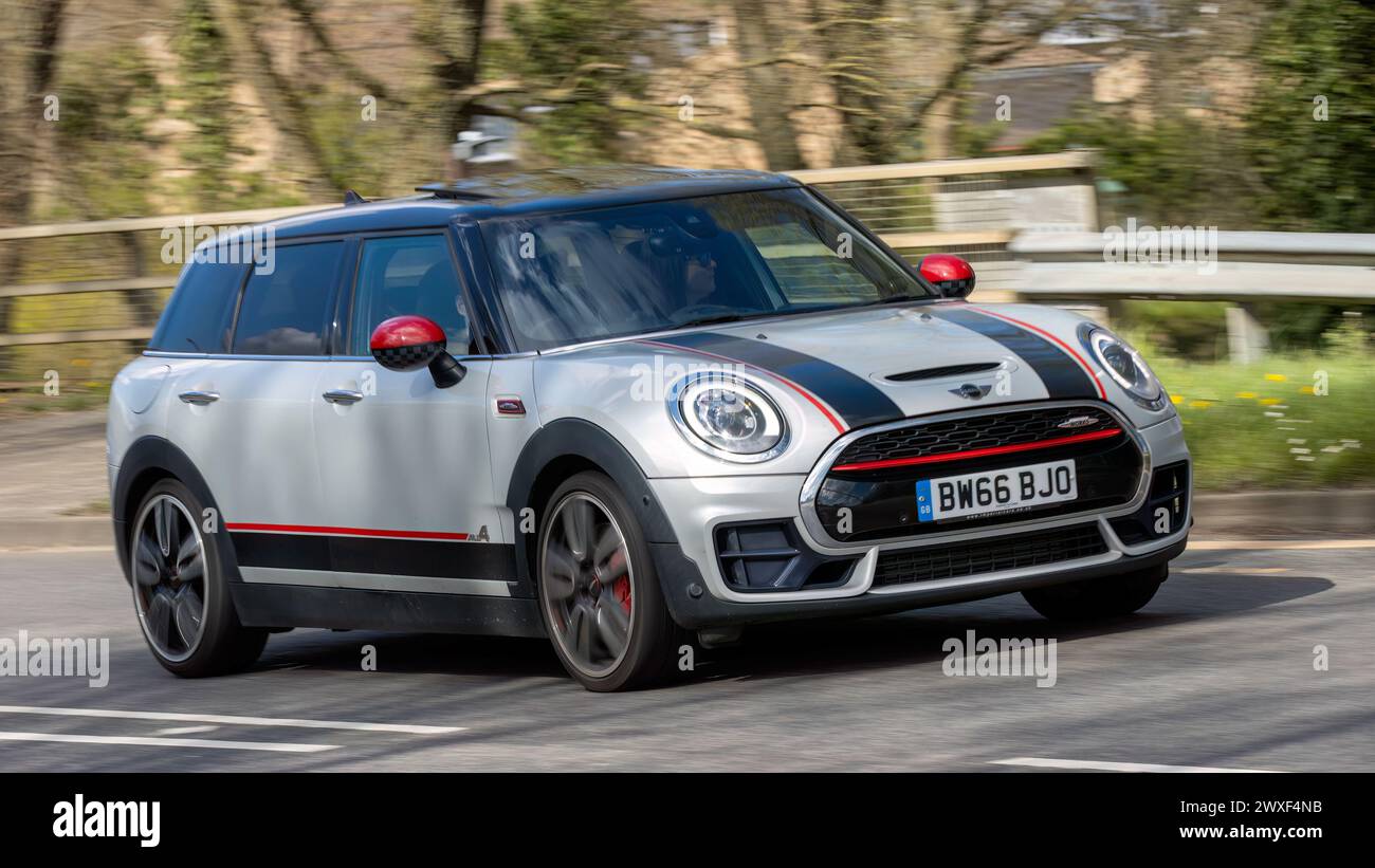 Milton Keynes,UK-Mar 30th 2024: 2016 Mini John Cooper Works clubman car ...