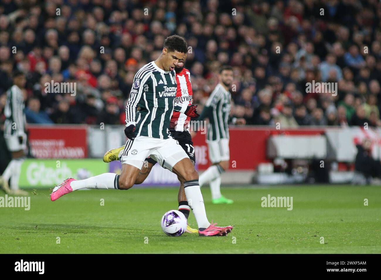 London, UK. 30th Mar, 2024. London, March 30th 2024: Raphael Varane of ...