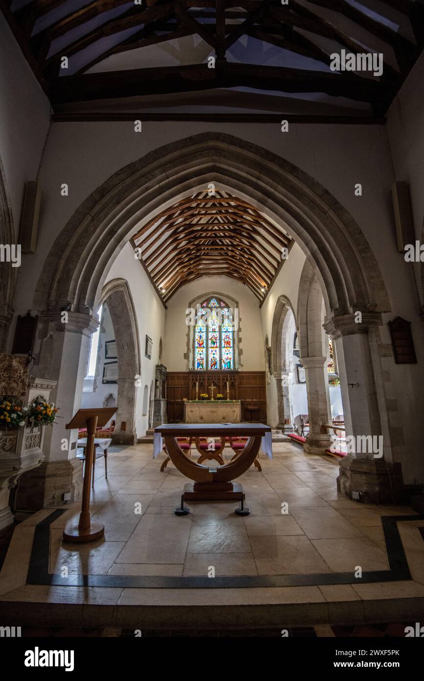 Inside the Holy Trinity Church, Cookham Stock Photo - Alamy