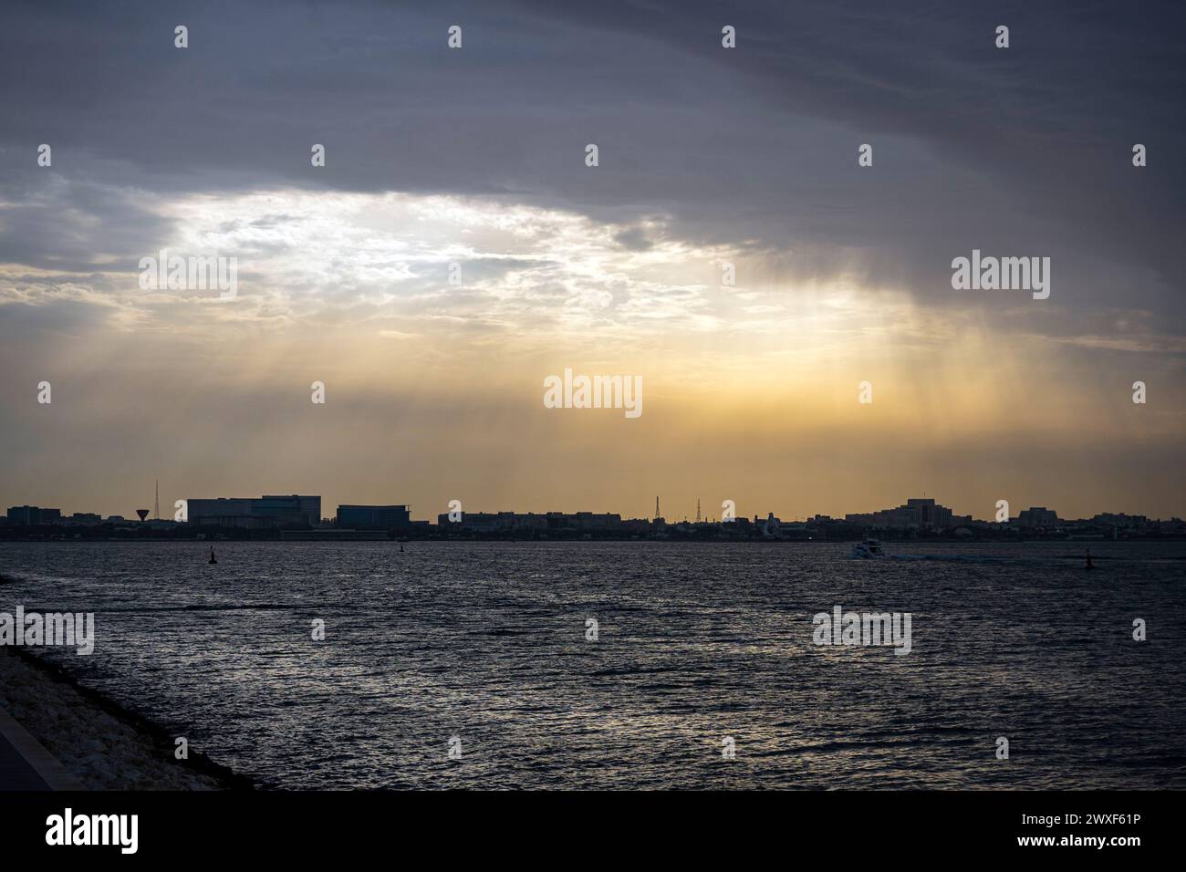 The Doha Corniche is a waterfront promenade extending for seven ...