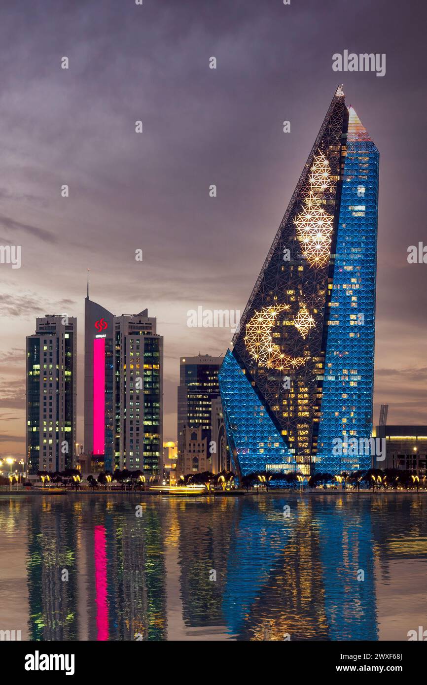 Beautiful Burj Al Mana west bay Doha Skyline sunset sunrise Stock Photo ...