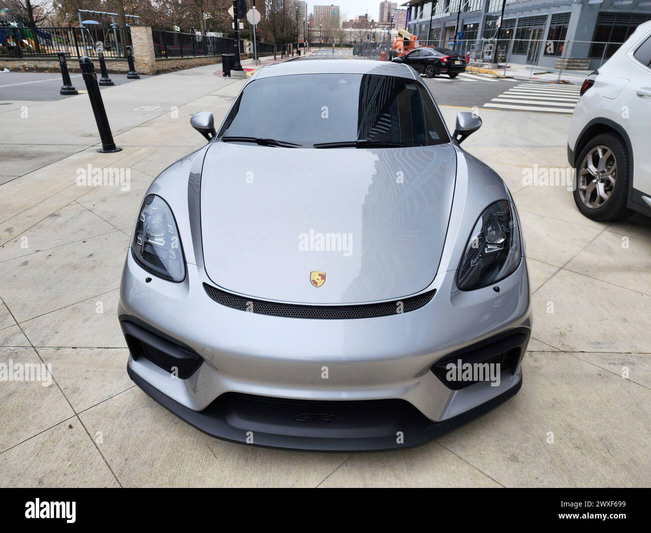 New York City, USA - March 10, 2024: Porsche 718 Cayman luxury car ...