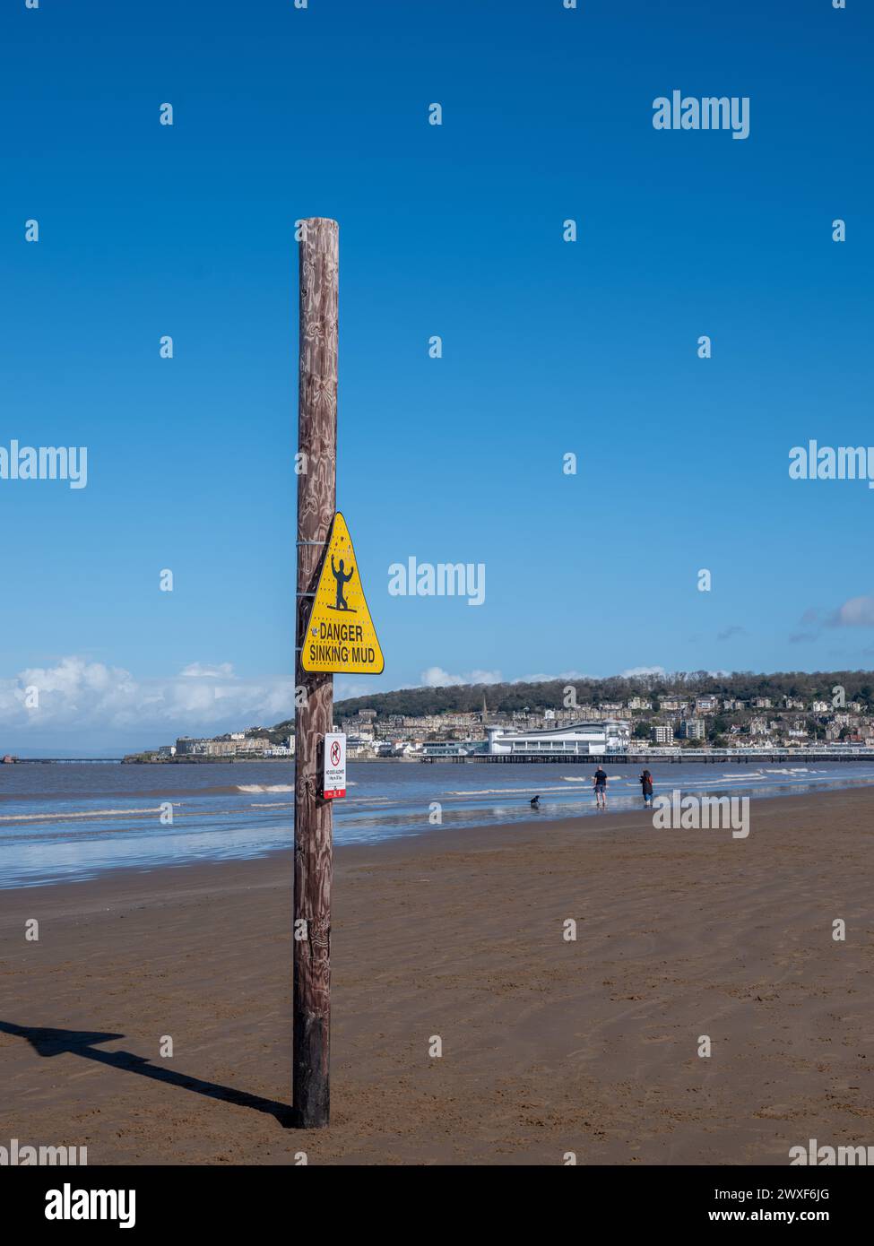 March 2024, Easter Saturday - Danger sinking mud warning signs Weston ...