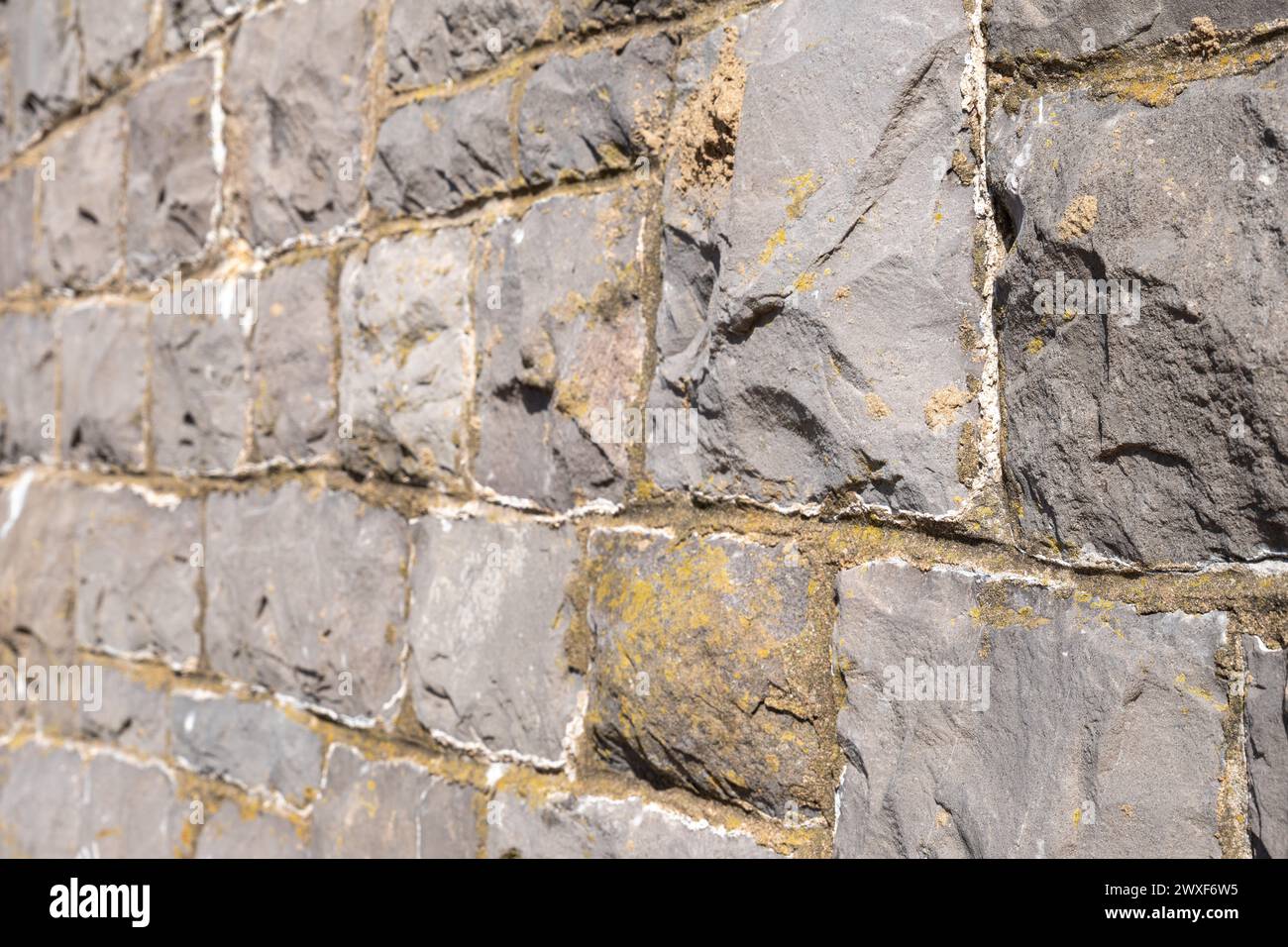 March 2024, Easter Saturday - Classic stone wall angled view texture ...