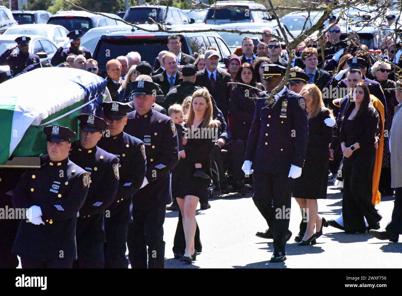 March 30, 2024, %G: (NEW) The funeral for NYPD Officer Jonathan Diller ...