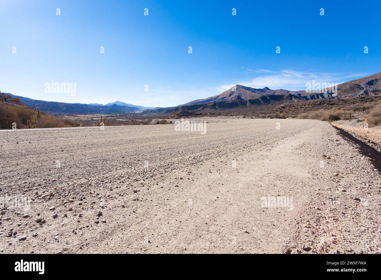 Bolivian dirt road view near Tupiza,Bolivia.Quebrada de Palmira area ...