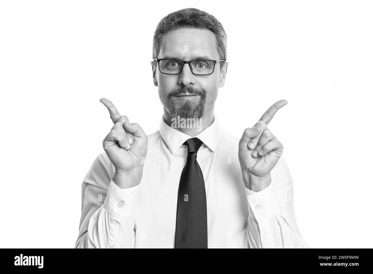 man pointing finger different sides on background. photo of man ...