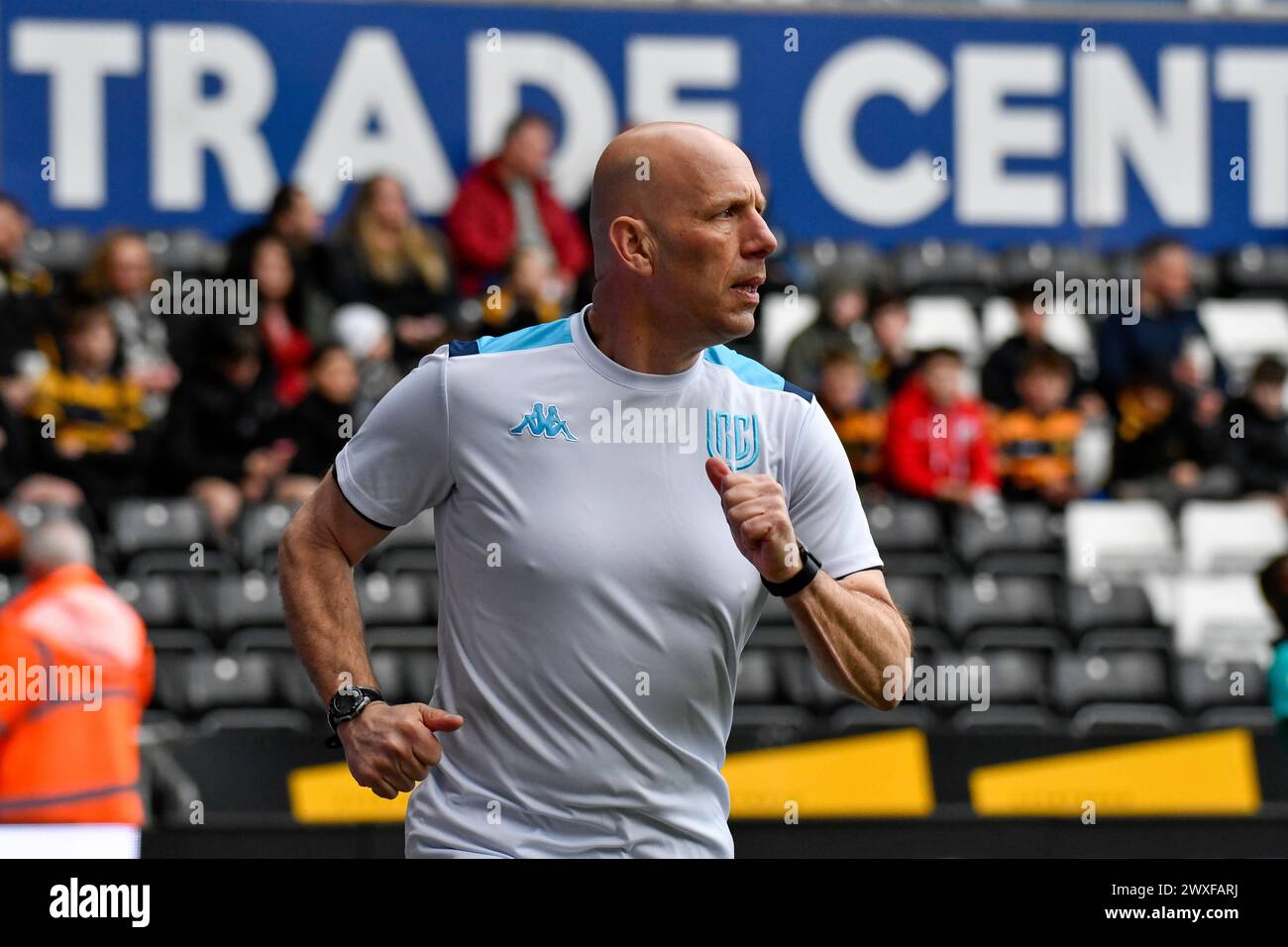 Swansea, Wales. 30 March 2024. Assistant Referee and Touch Judge Gwyn ...
