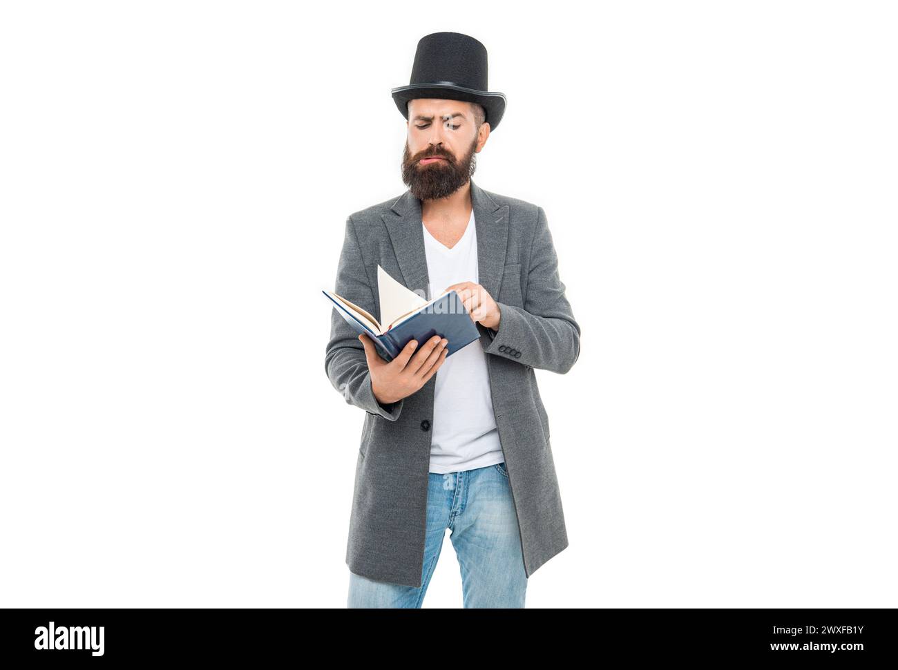 Teacher presenting book. Man teacher study educational book. Teachers ...