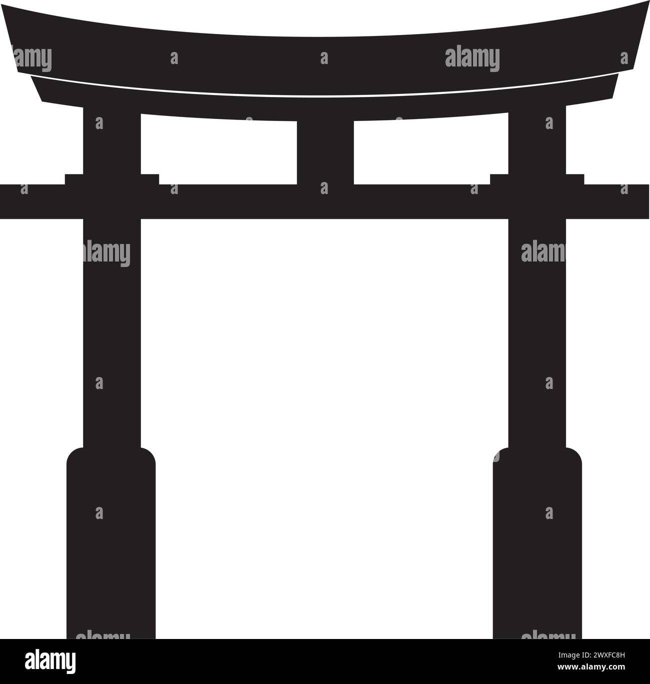 Torii Gate icon,Symbol of Japanese Civilization, vector illustration ...