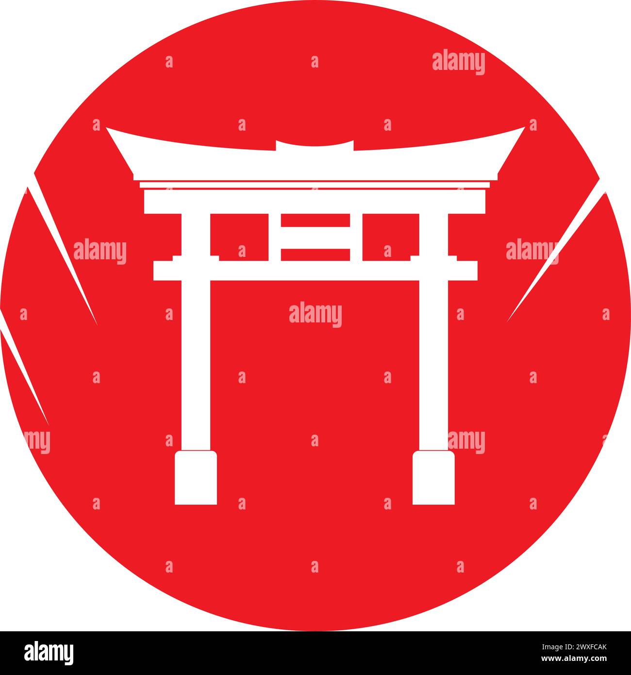 Torii Gate icon,Symbol of Japanese Civilization, vector illustration ...