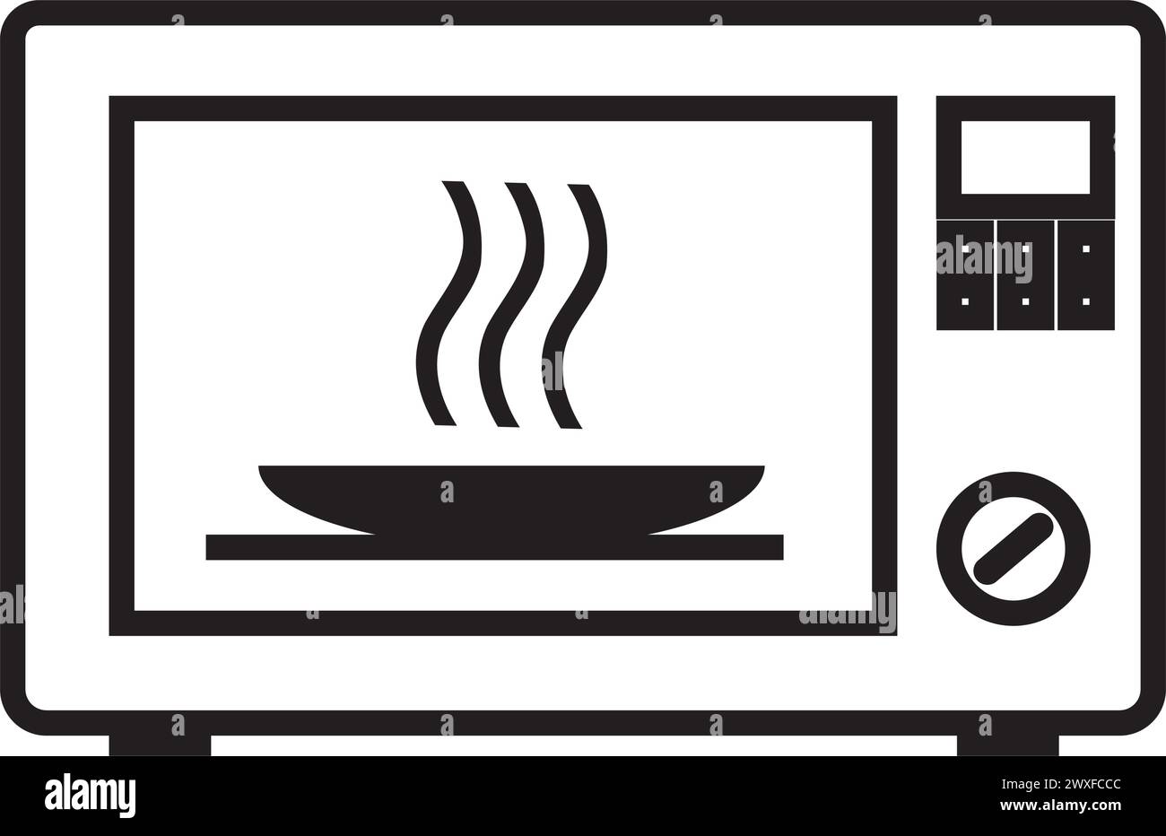 microwave oven icon vector illustration logo design Stock Vector Image ...