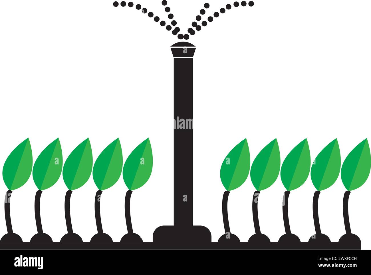 irrigation system or plant watering icon. vector illustration symbol ...
