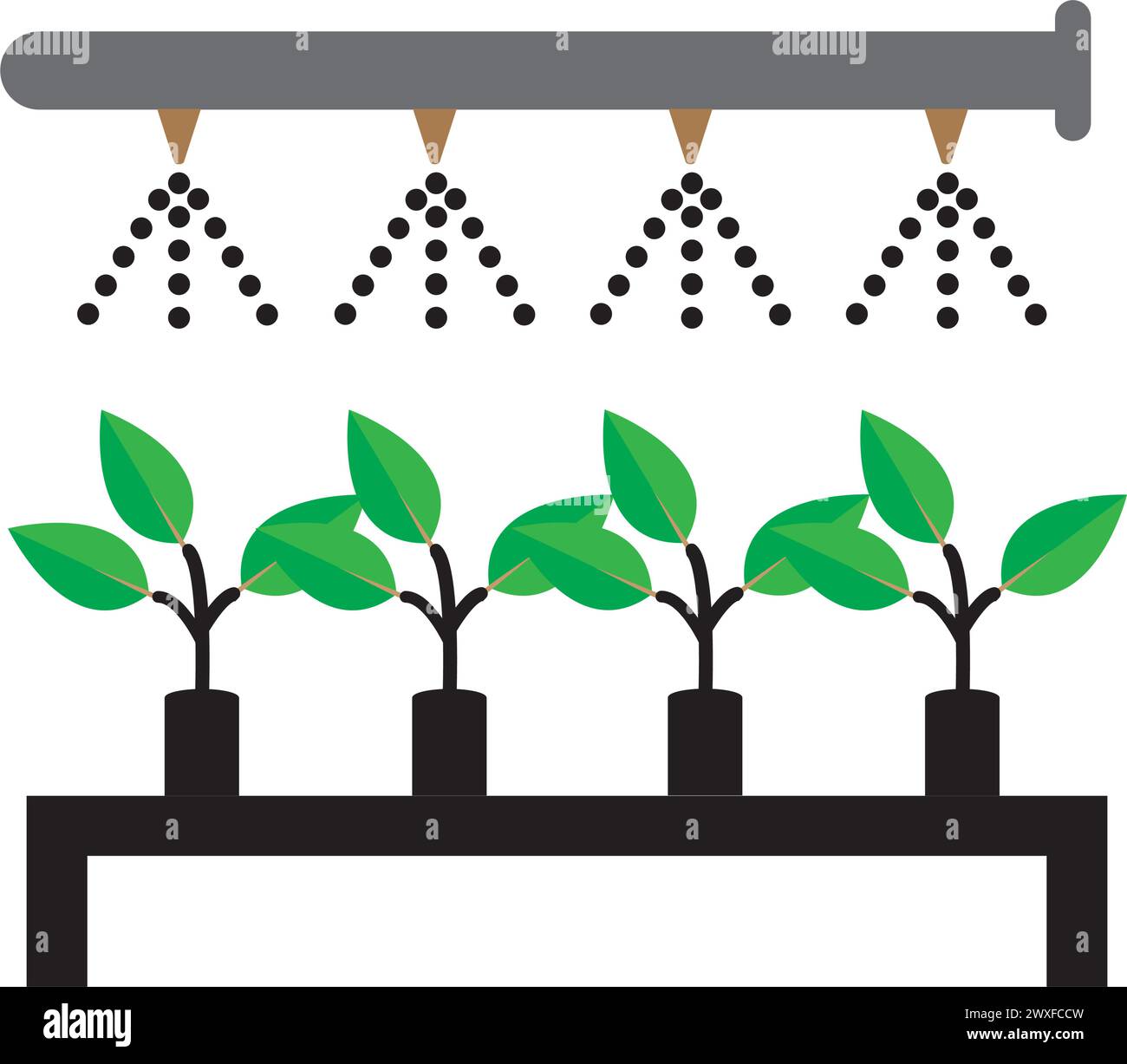 irrigation system or plant watering icon. vector illustration symbol ...