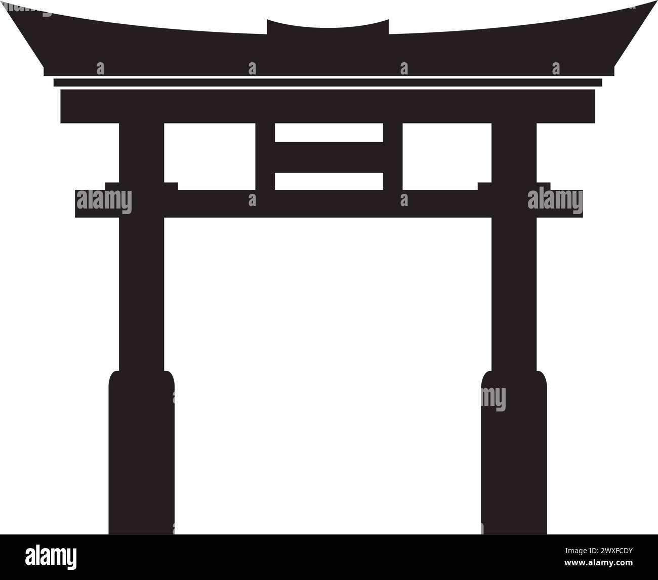 Torii Gate icon,Symbol of Japanese Civilization, vector illustration ...