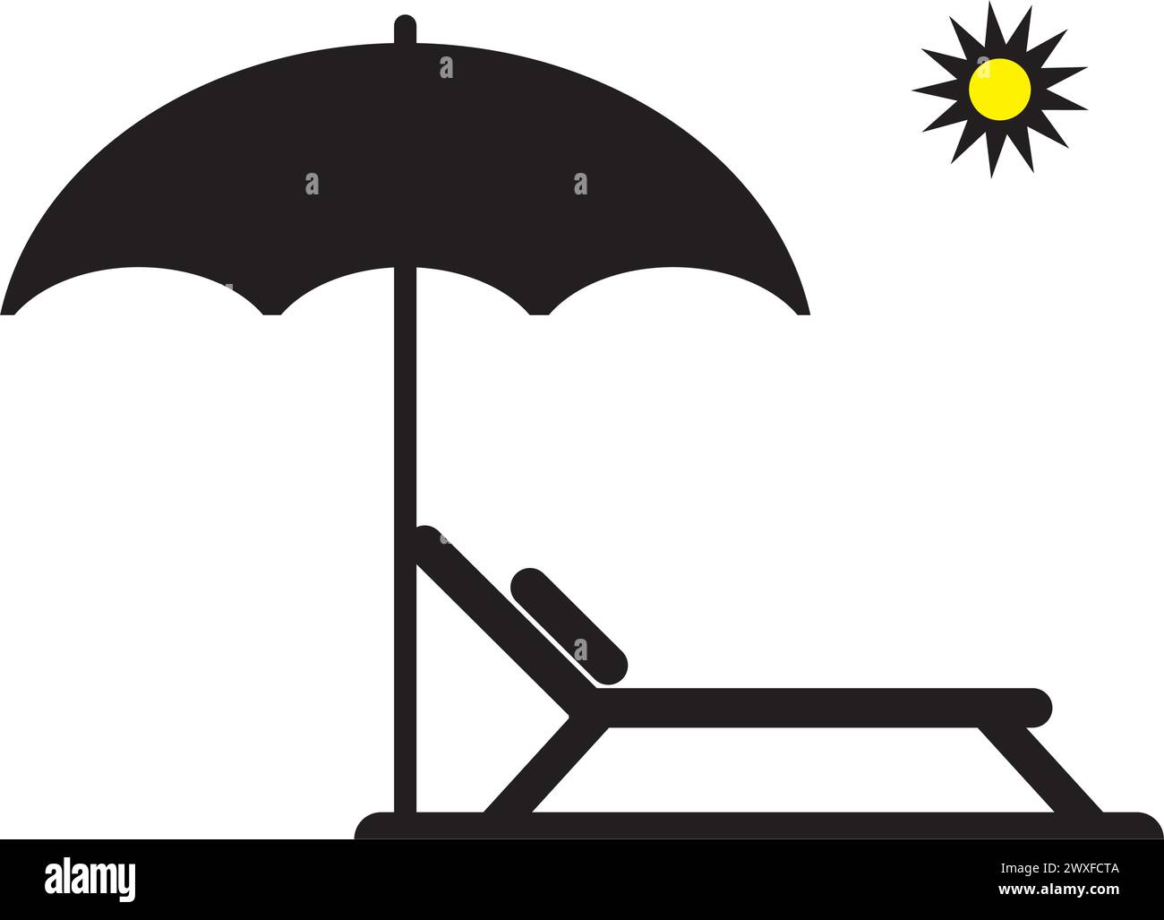 beach chair icon vector illustration logo design Stock Vector Image ...