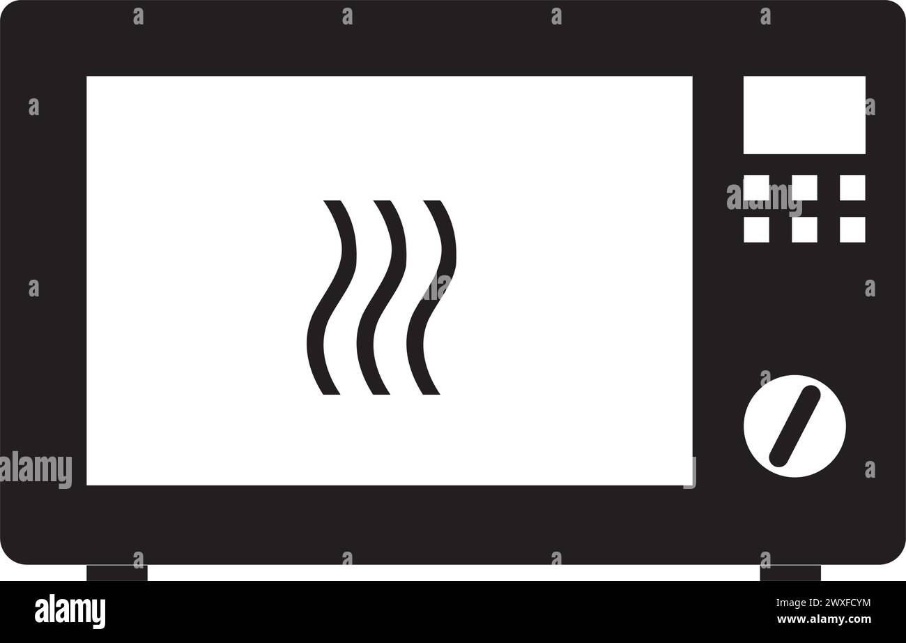 microwave oven icon vector illustration logo design Stock Vector Image ...