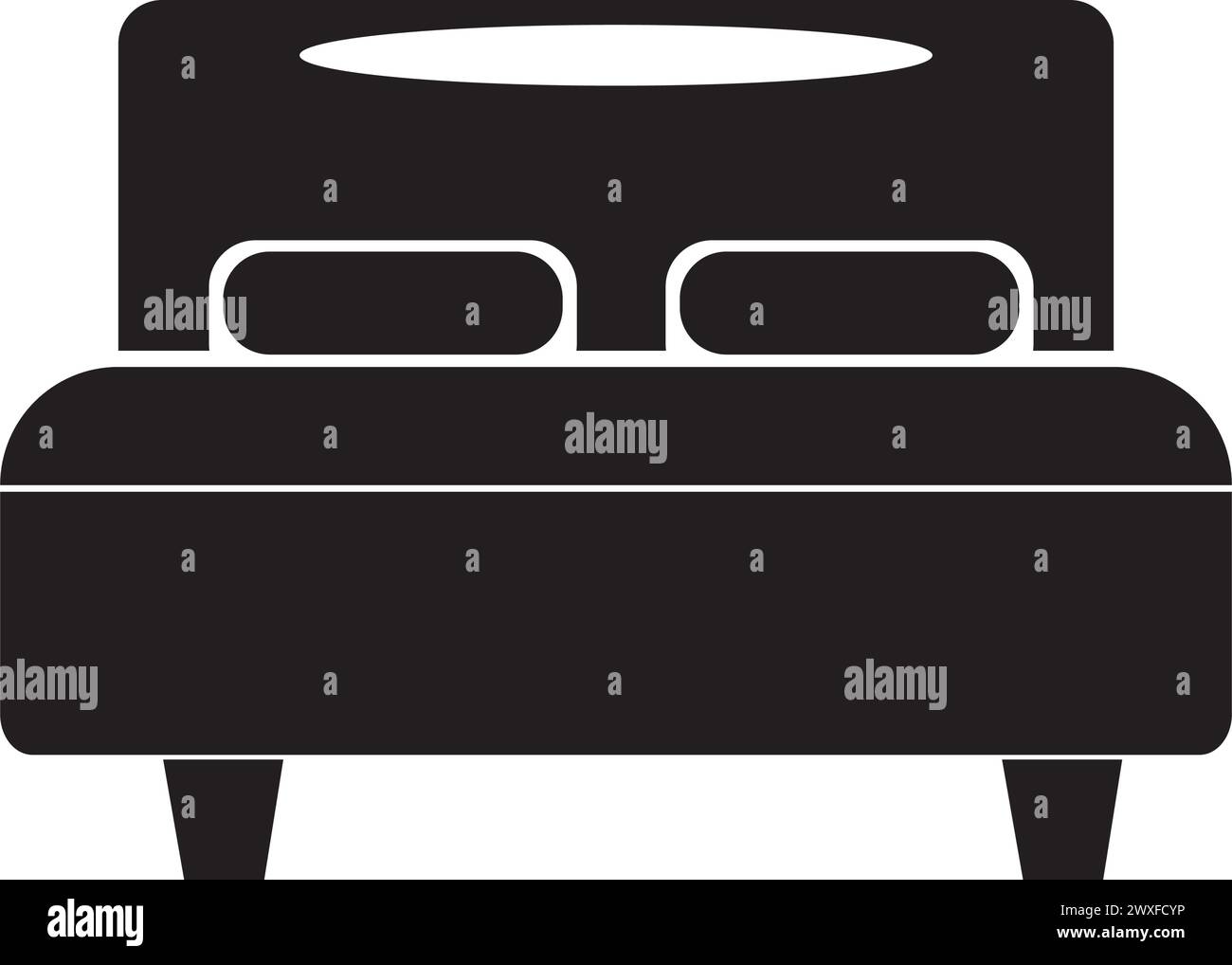 Bed logo design Black and White Stock Photos & Images - Alamy