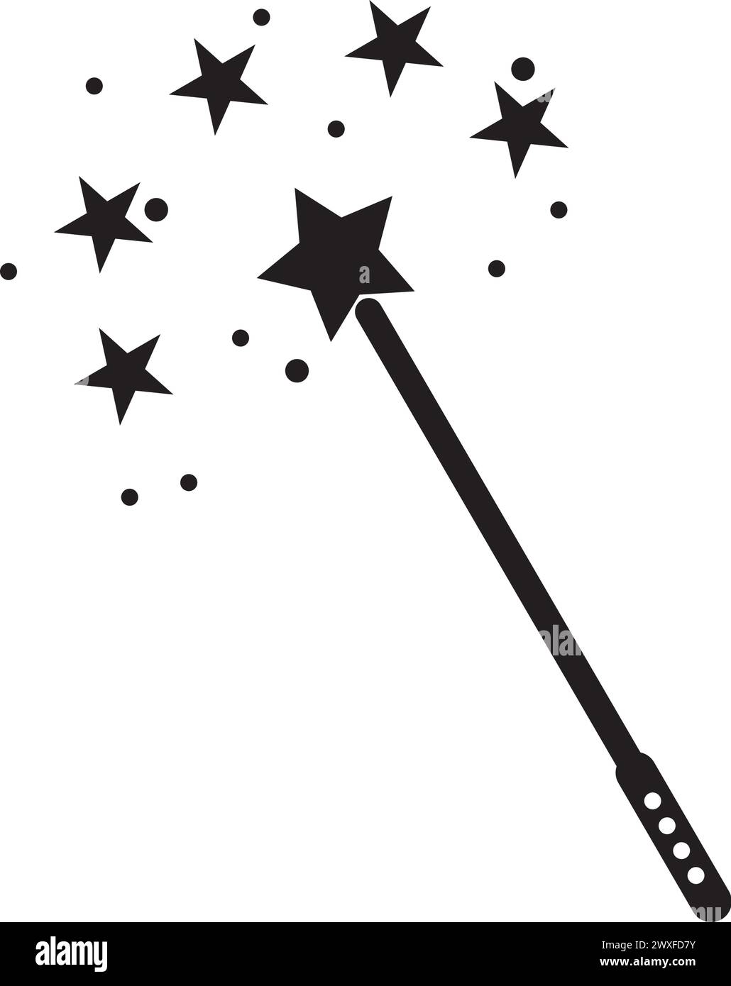 magician stick wizard logo vector illustration Stock Vector Image & Art ...