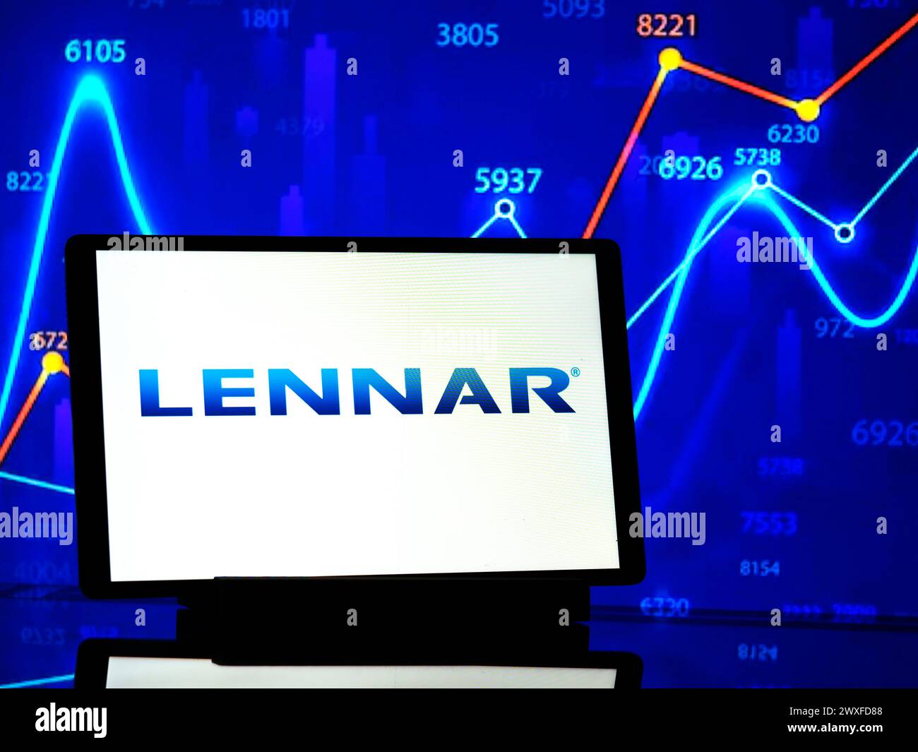 Germany - March 30, 2024: In this photo illustration, Lennar ...