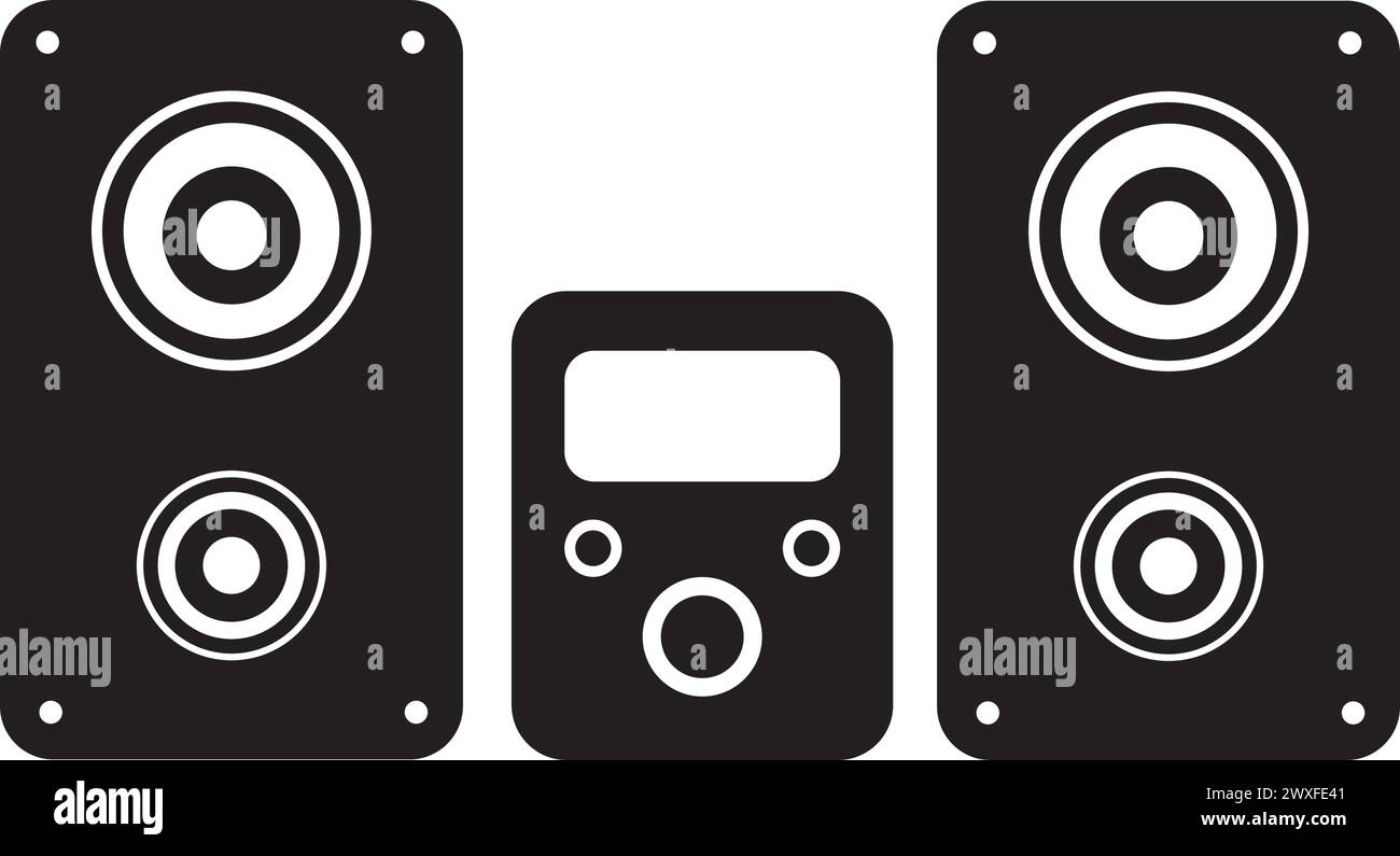 sound system vector illustration logo design Stock Vector Image & Art ...