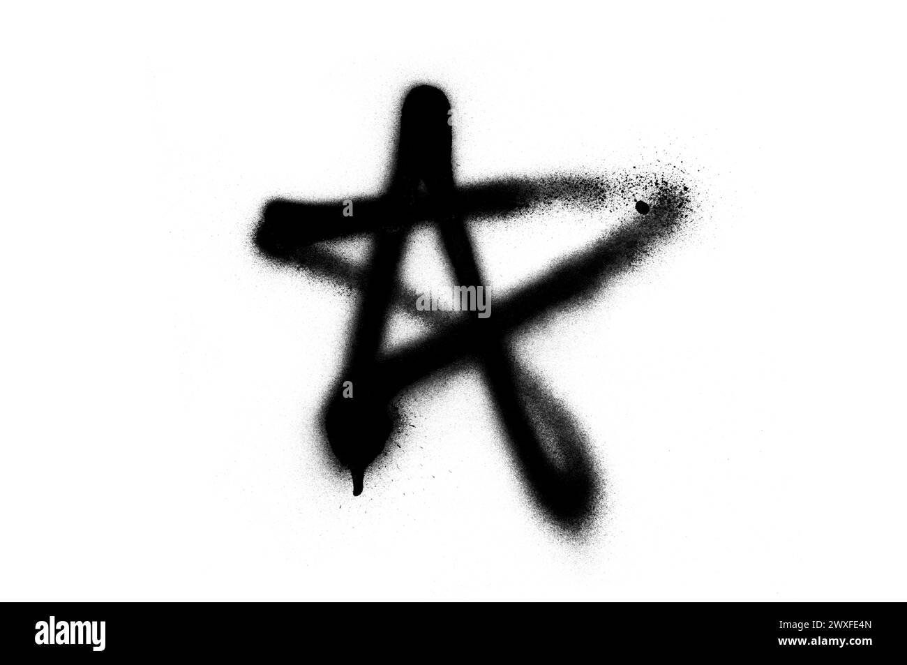 Grunge style shape. Spray painted star Stock Photo - Alamy