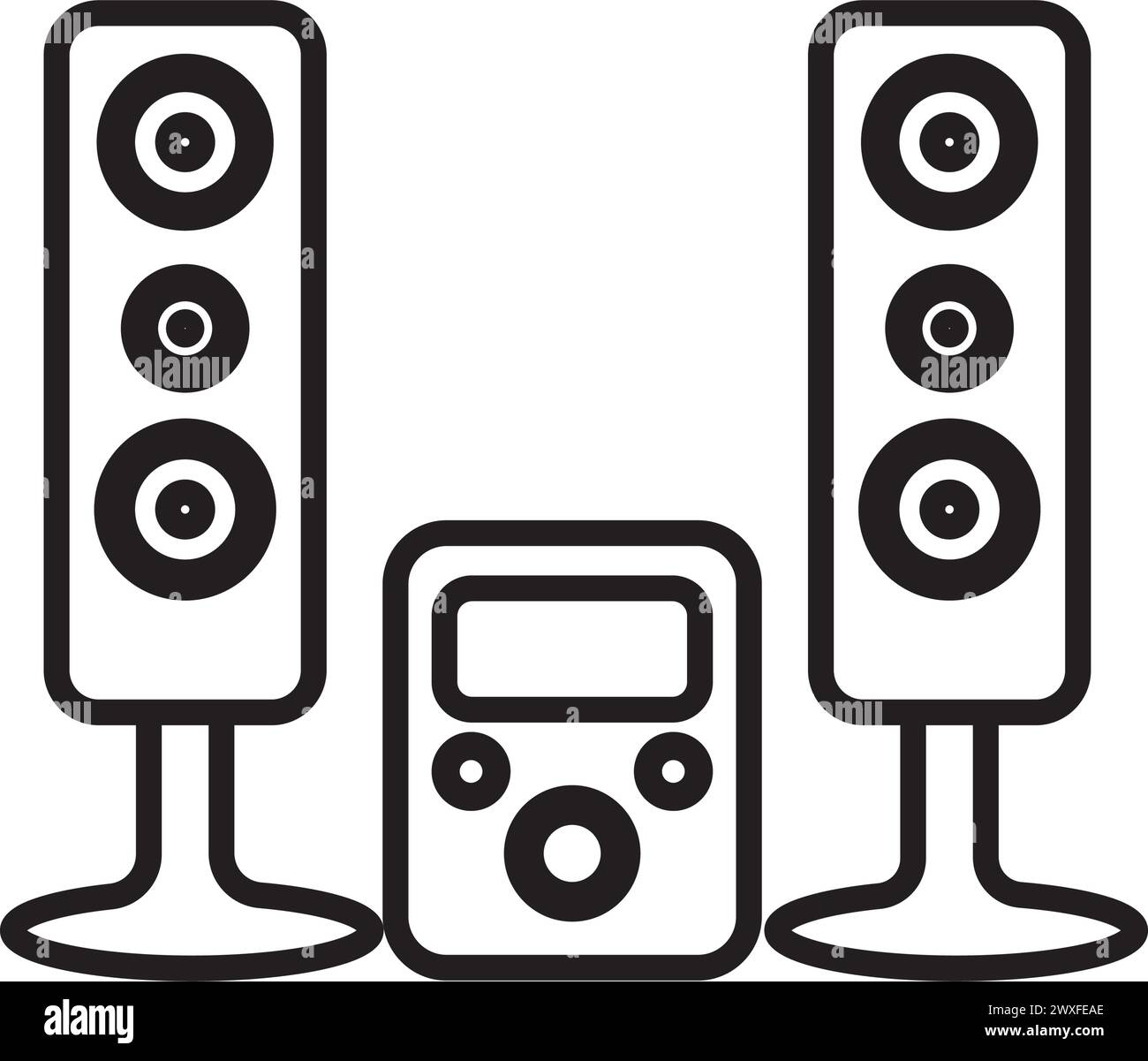 sound system vector illustration logo design Stock Vector Image & Art ...