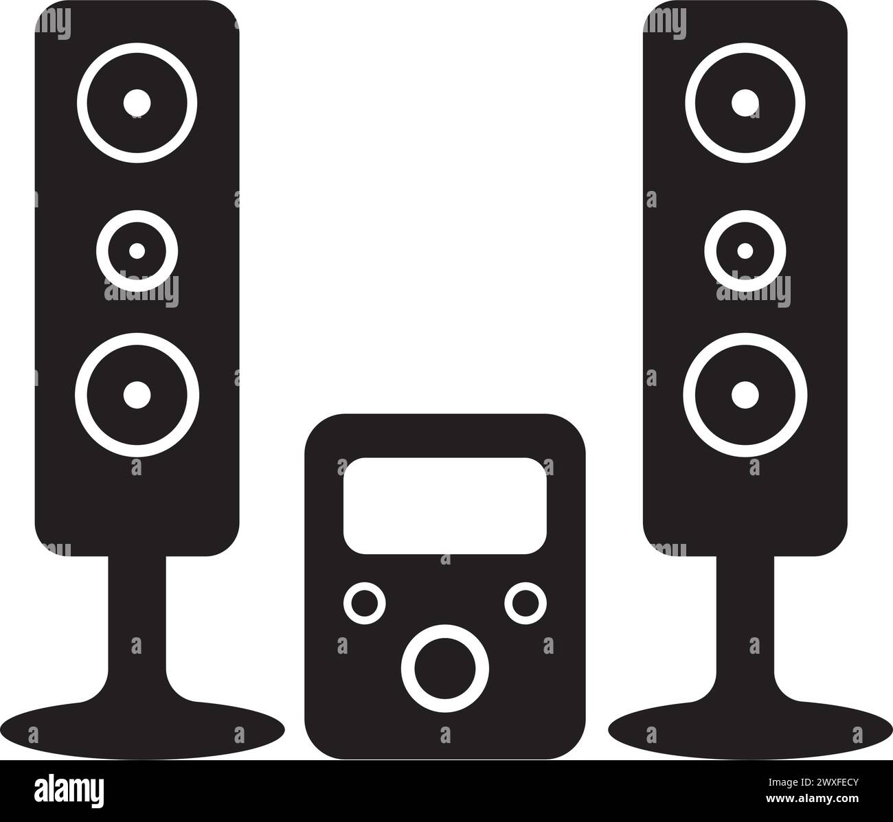 sound system vector illustration logo design Stock Vector Image & Art ...