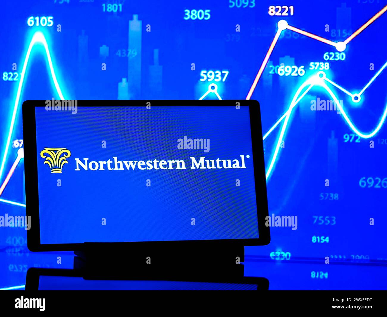 Germany - March 30, 2024: In this photo illustration, The Northwestern ...